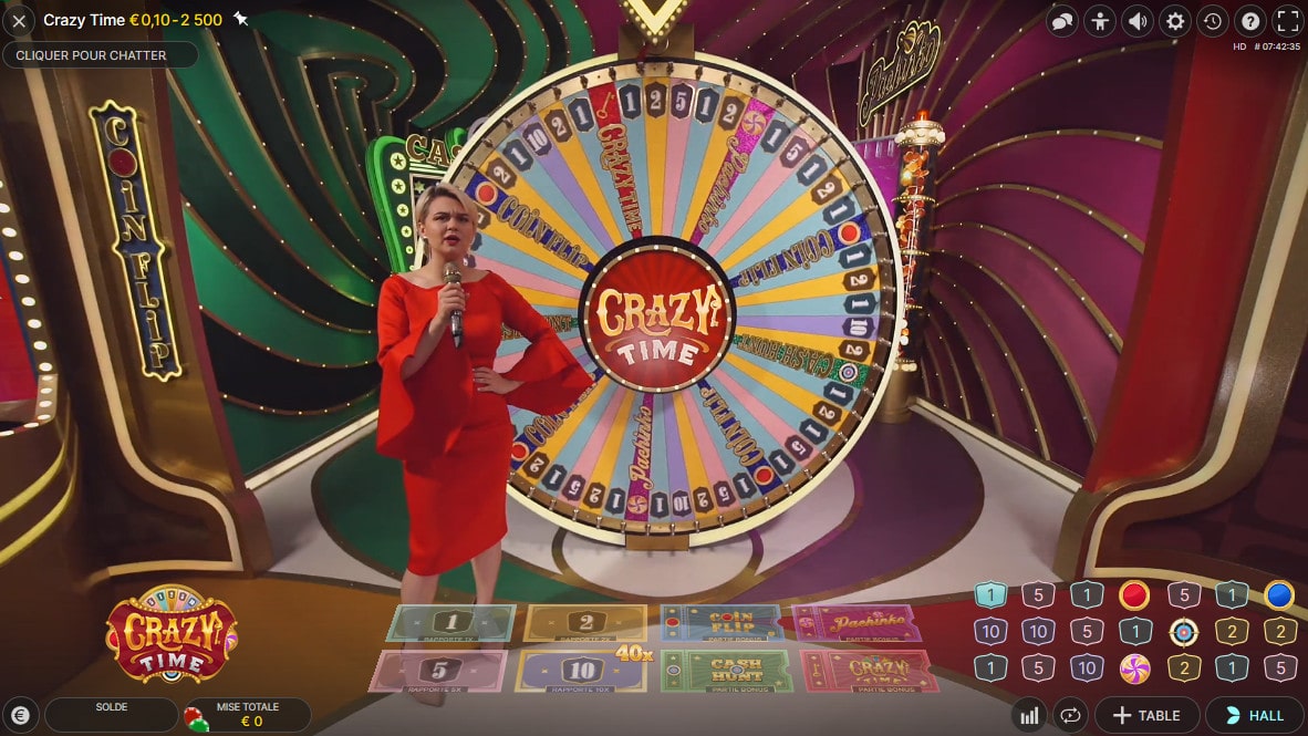 Crazy Time : la meilleure roue de la fortune live d'Evolution